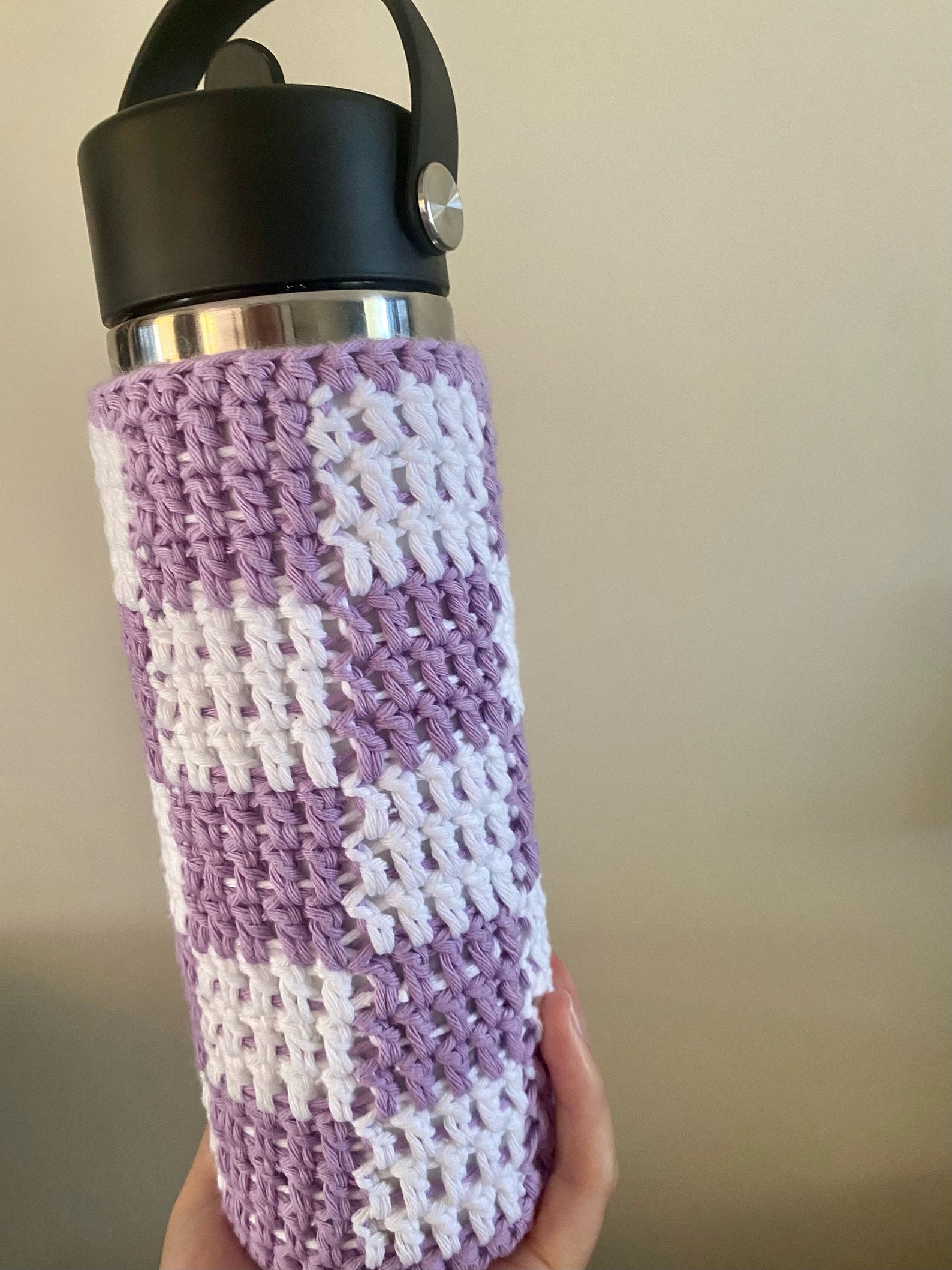 Hydro Flask Water Bottle Cover 20oz Wide Mouth Written Pattern Crochet ...