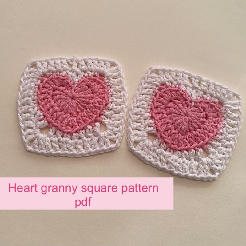 Heart Granny Square Pattern - Etsy