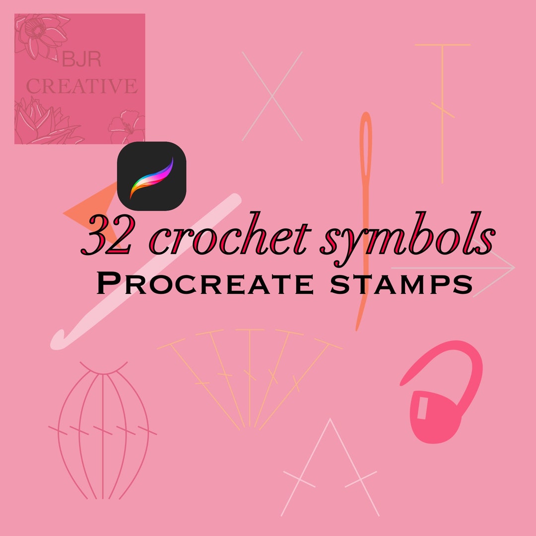 32 Procreate Stamps - Crochet Symbols - Digital Download - Etsy