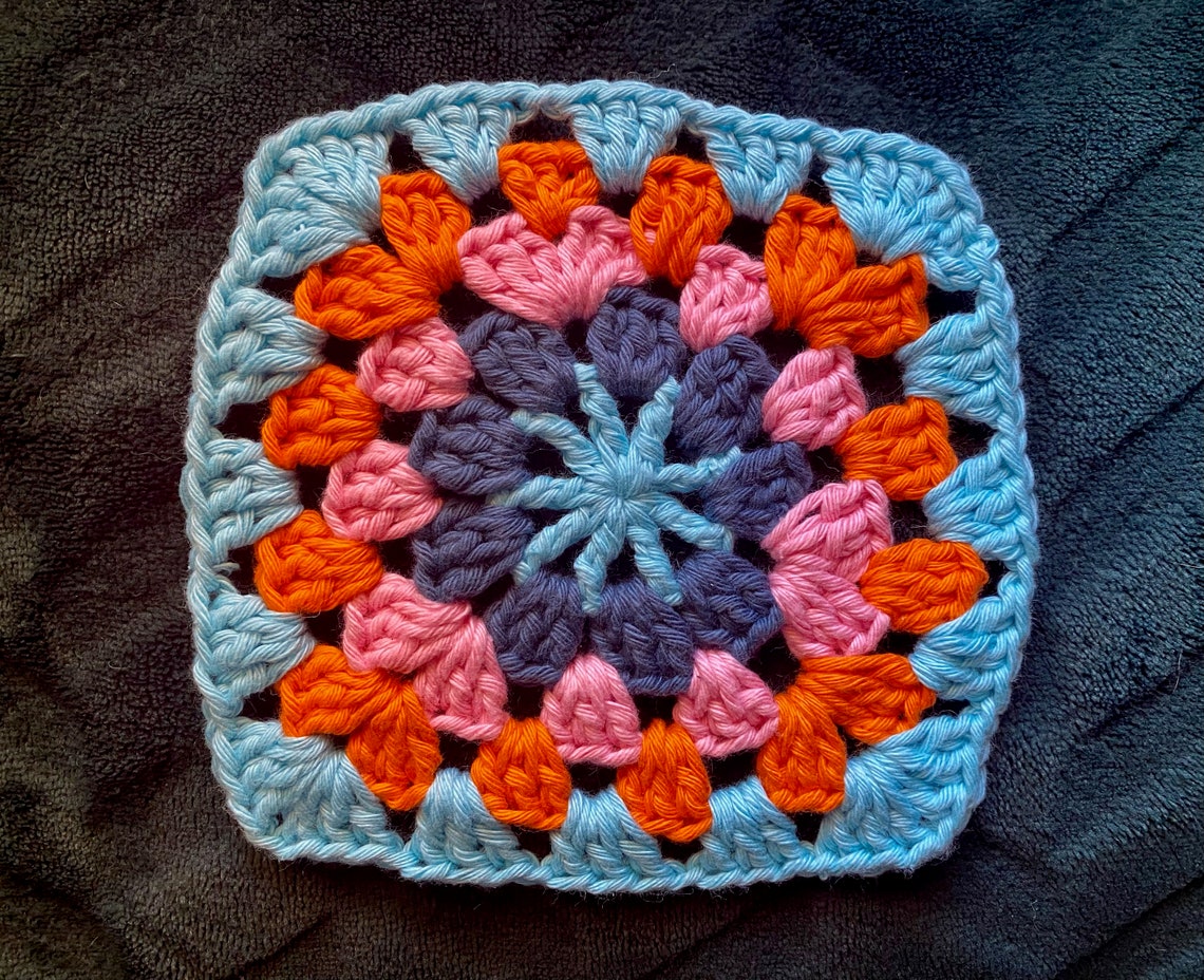 Crochet Pattern Fun Granny Square | Written Pattern (english) | Granny ...