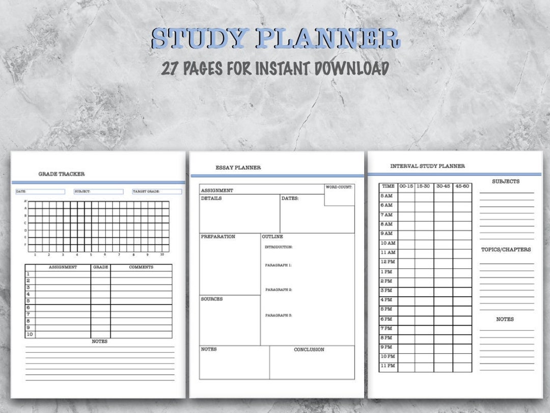Study Planner! Assignment Tracker, Exam Schedule, Project Planner ...