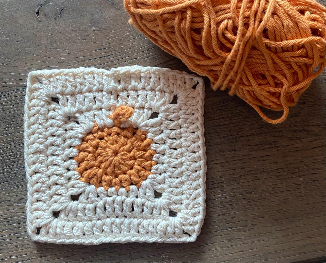 Pumpkin Granny Square Written Pattern | Crochet (english) Digital ...
