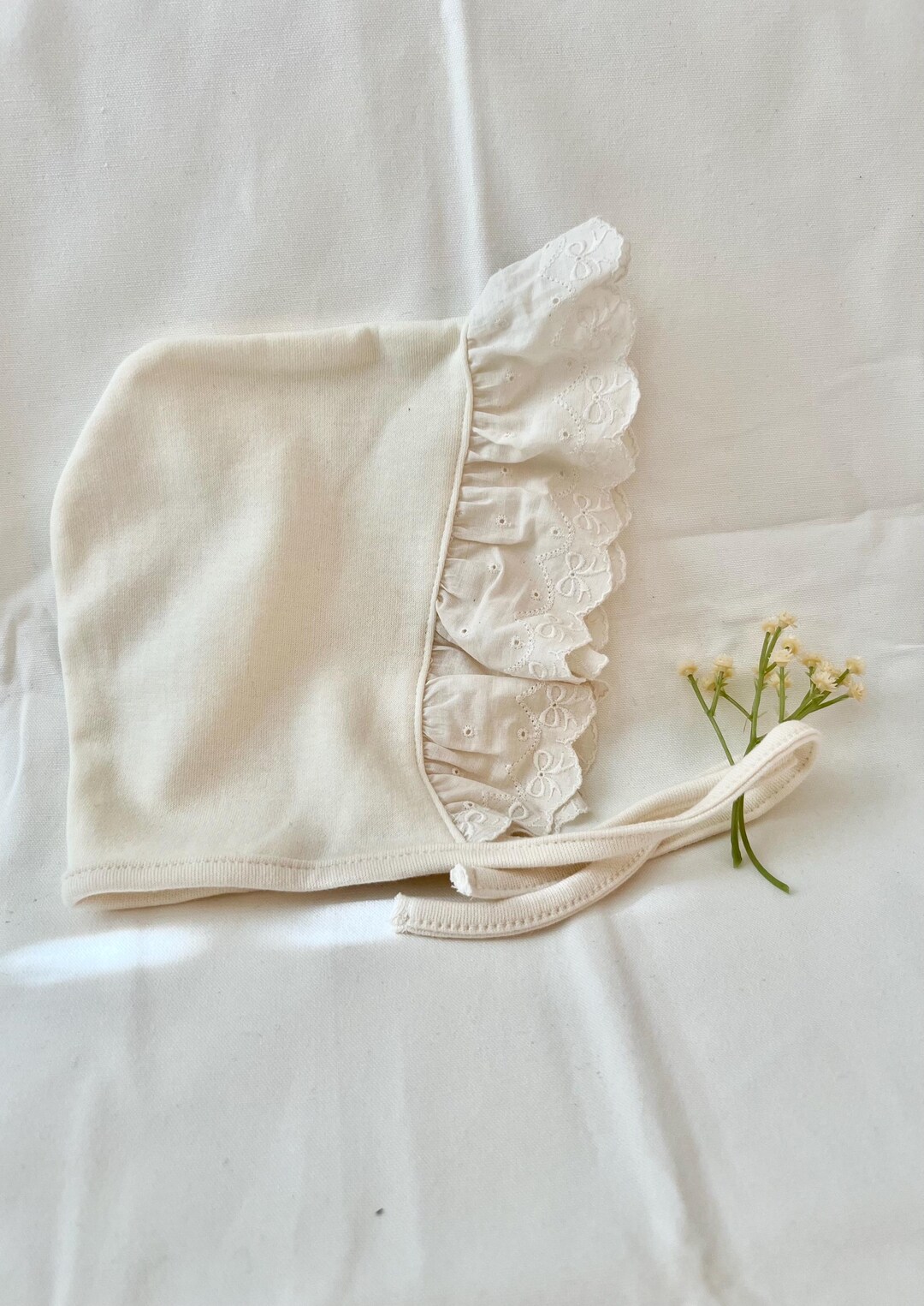 White Soft Cotton Bonnet for Little Ones – Ideal for Toddlers! - Etsy