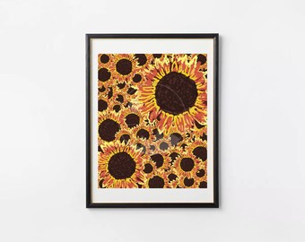 Sunflower Print - Etsy