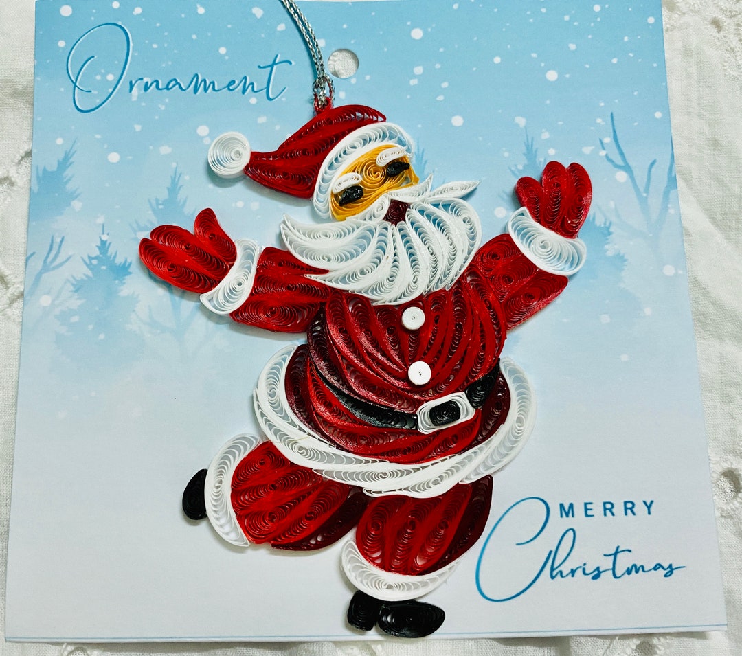 Santa Claus Tree Decoration Quilled Christmas Decoration - Etsy