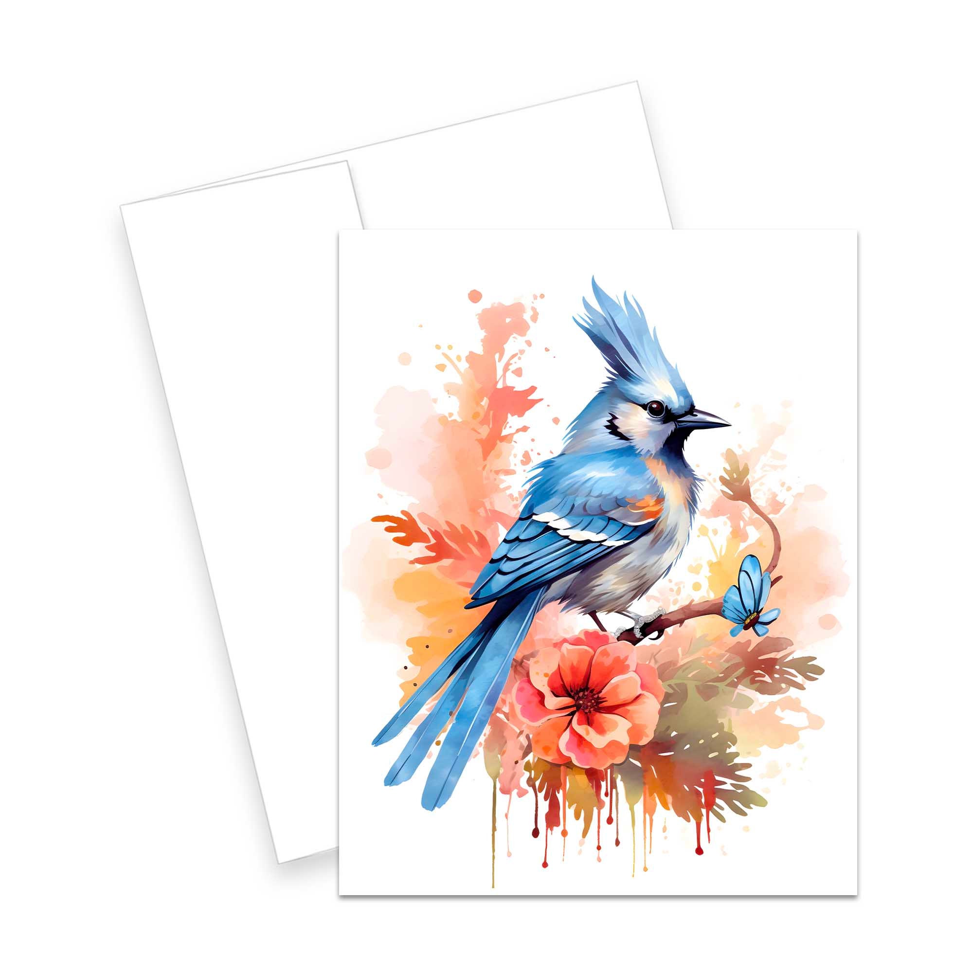 Watercolor Bird Cards, Blue Jay Cards, Assorted Cards, Set of Blank ...