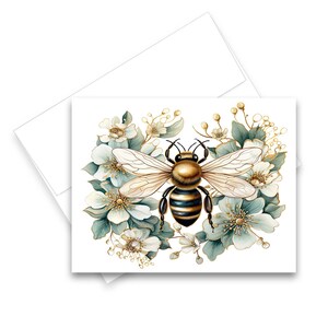Set of Blank Note Cards, Honey Bee Cards, Assorted Cards, Flower ...
