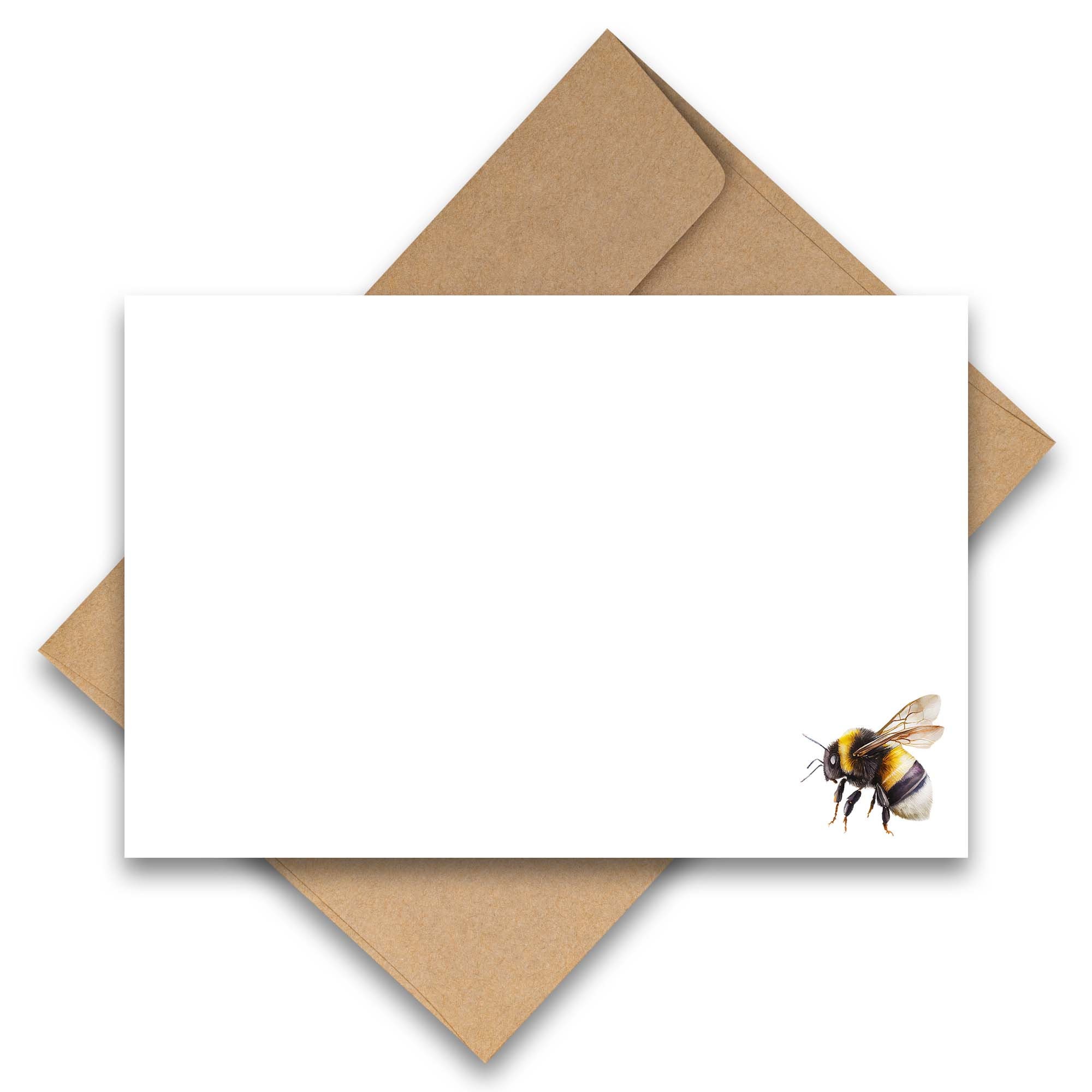 Busy Bee Note Cards Assorted FLAT NOTECARD Set of Blank - Etsy