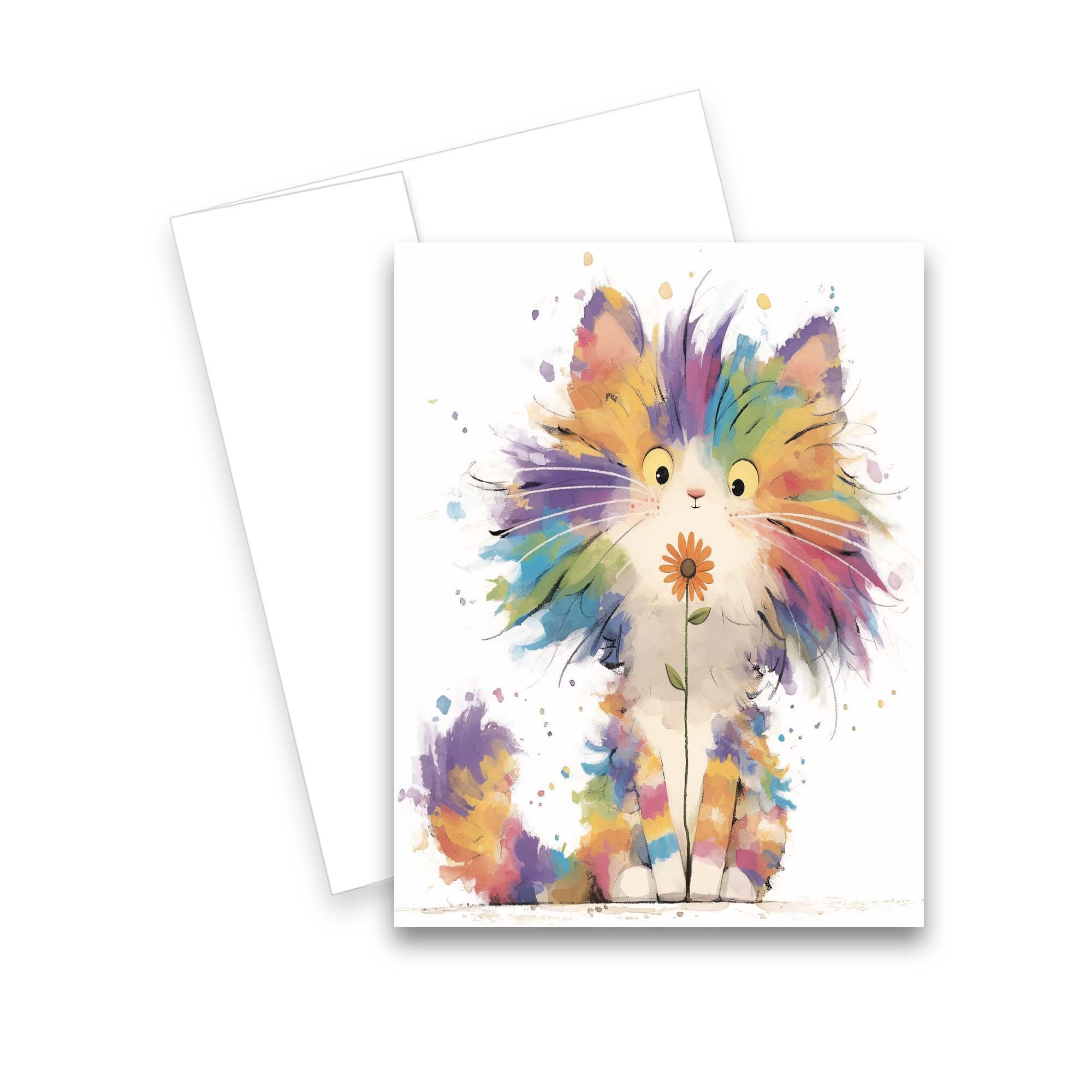 Assorted Greeting Cards, Cute Cat Cards, Set of 8, Blank Cards With ...
