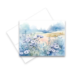 Watercolor Daisy Meadow Notecard Set, Assorted Cards, Daisy Flower Note ...
