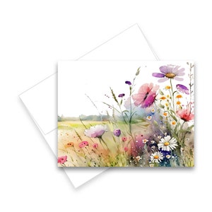 Wildflower Meadow Notecards, Assorted Cards, Wild Flower Note Cards ...