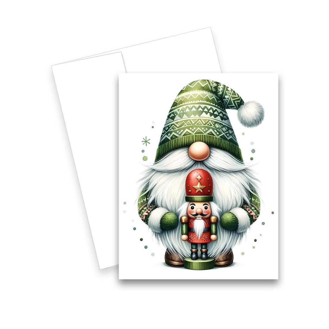 Christmas Gnome Greeting Cards, Note Card Set, Christmas Cards, Blank ...