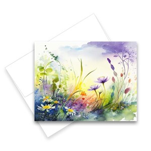 Notecard Set, Watercolor Wildflower Cards, Assorted Cards, Wild Flower ...