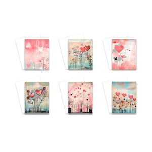 Assorted Cards, Valentines Day Cards, Set of Blank Note Cards, Greeting ...