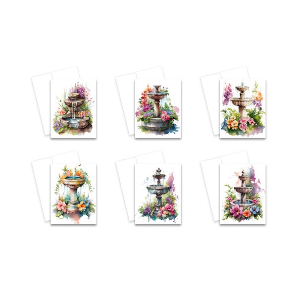 Water Fountain Card - Etsy