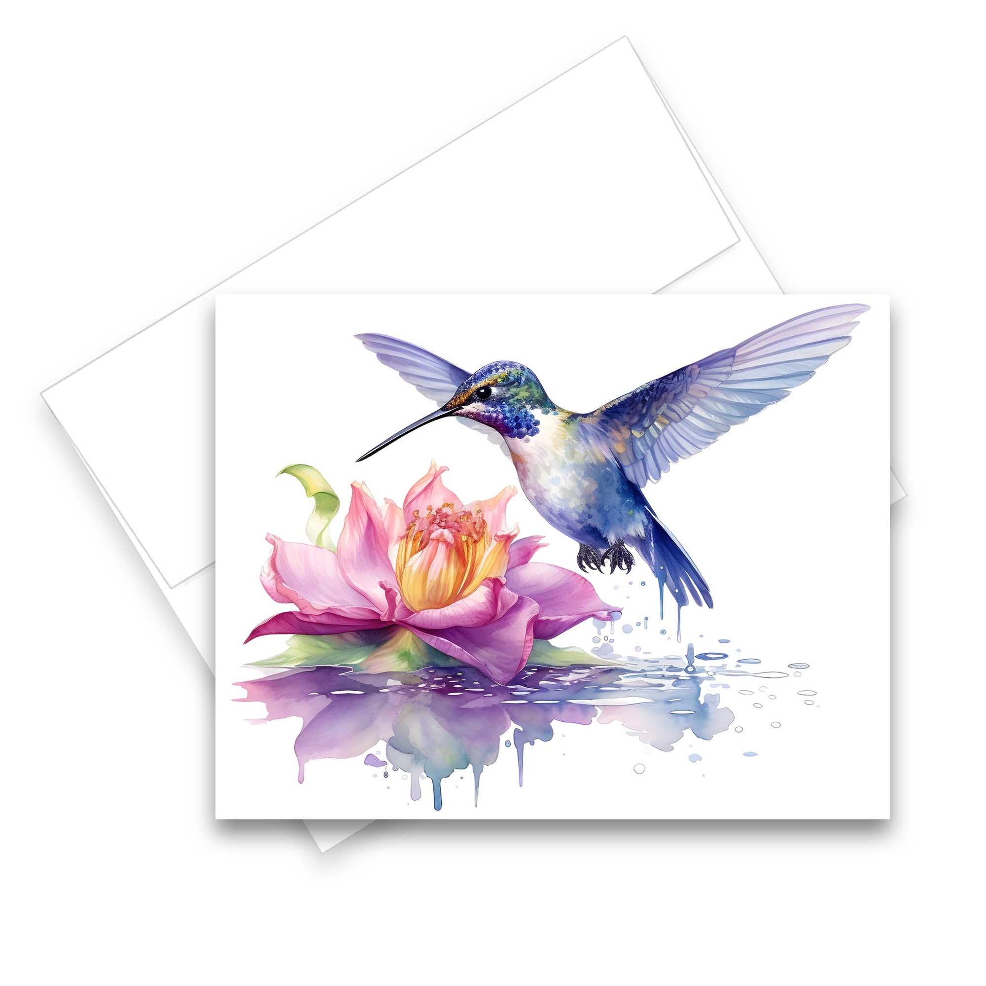 NOTE CARDS, Assorted Hummingbird Greeting Cards, Stationery Set, Blank ...