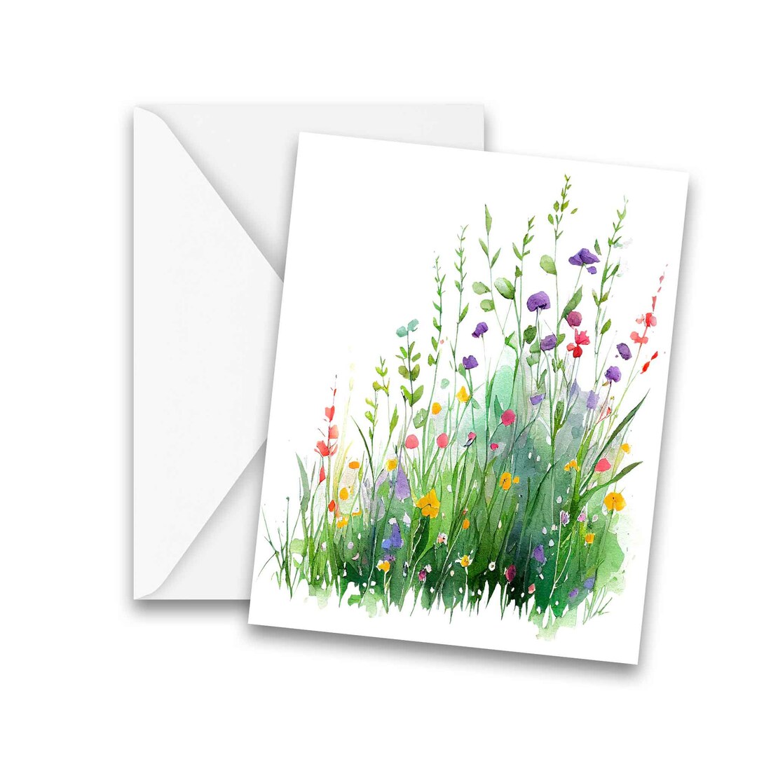 NOTECARDS, Watercolor Flowers Greeting Cards - Thank You Cards ...