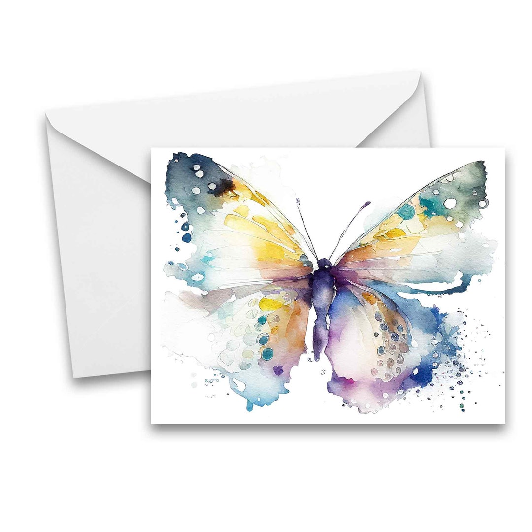 Butterfly Card Set, Blank Note Card Set All Occasion Cards, Folded ...