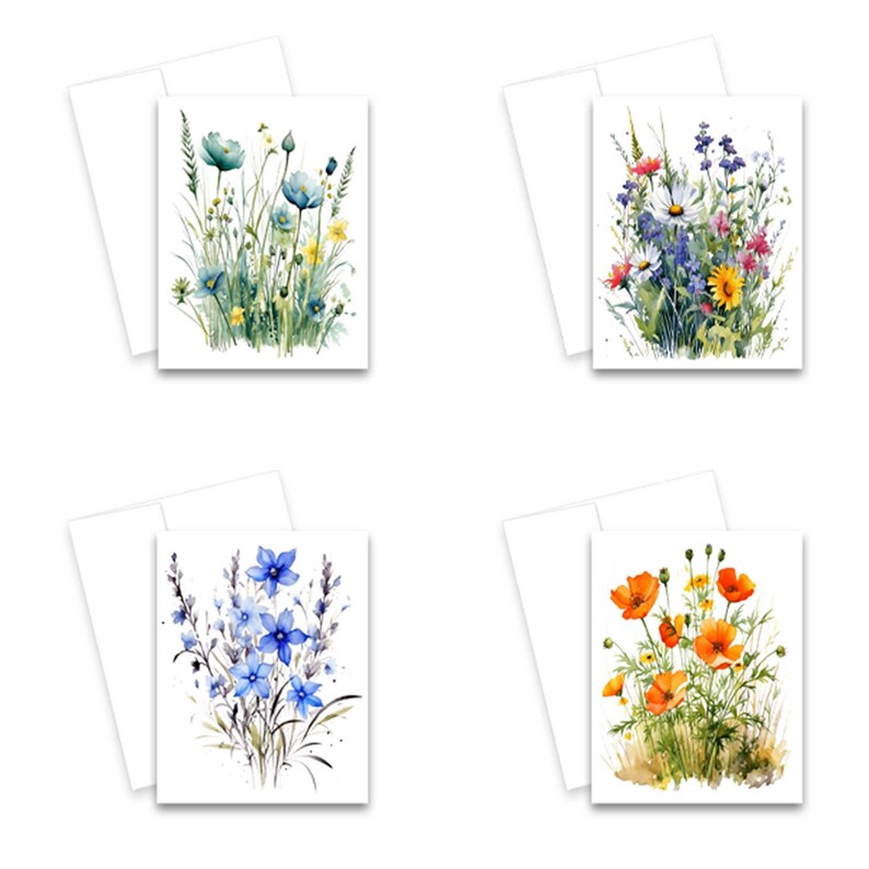 Assorted Cards, Wildflower Note Cards, Blank Cards With Envelopes ...