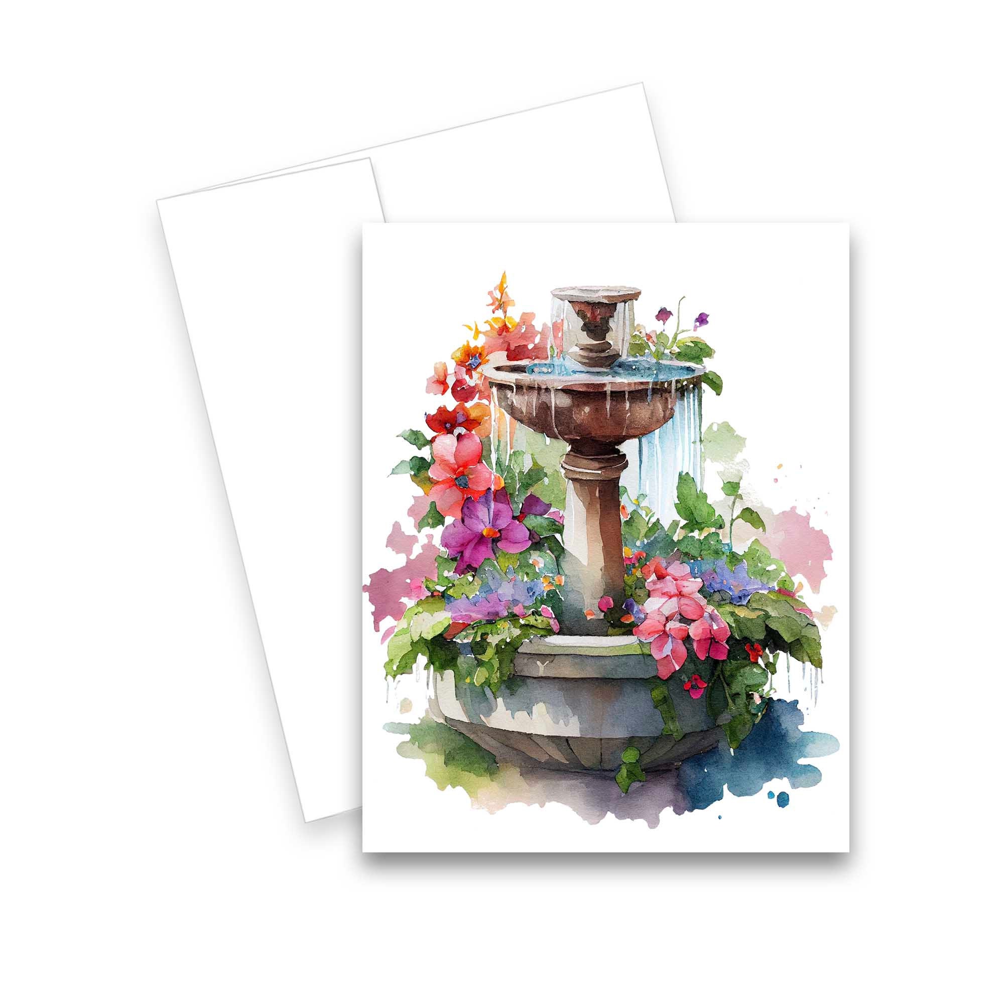 Note Card Set Water Fountain Cards Assorted Cards - Etsy