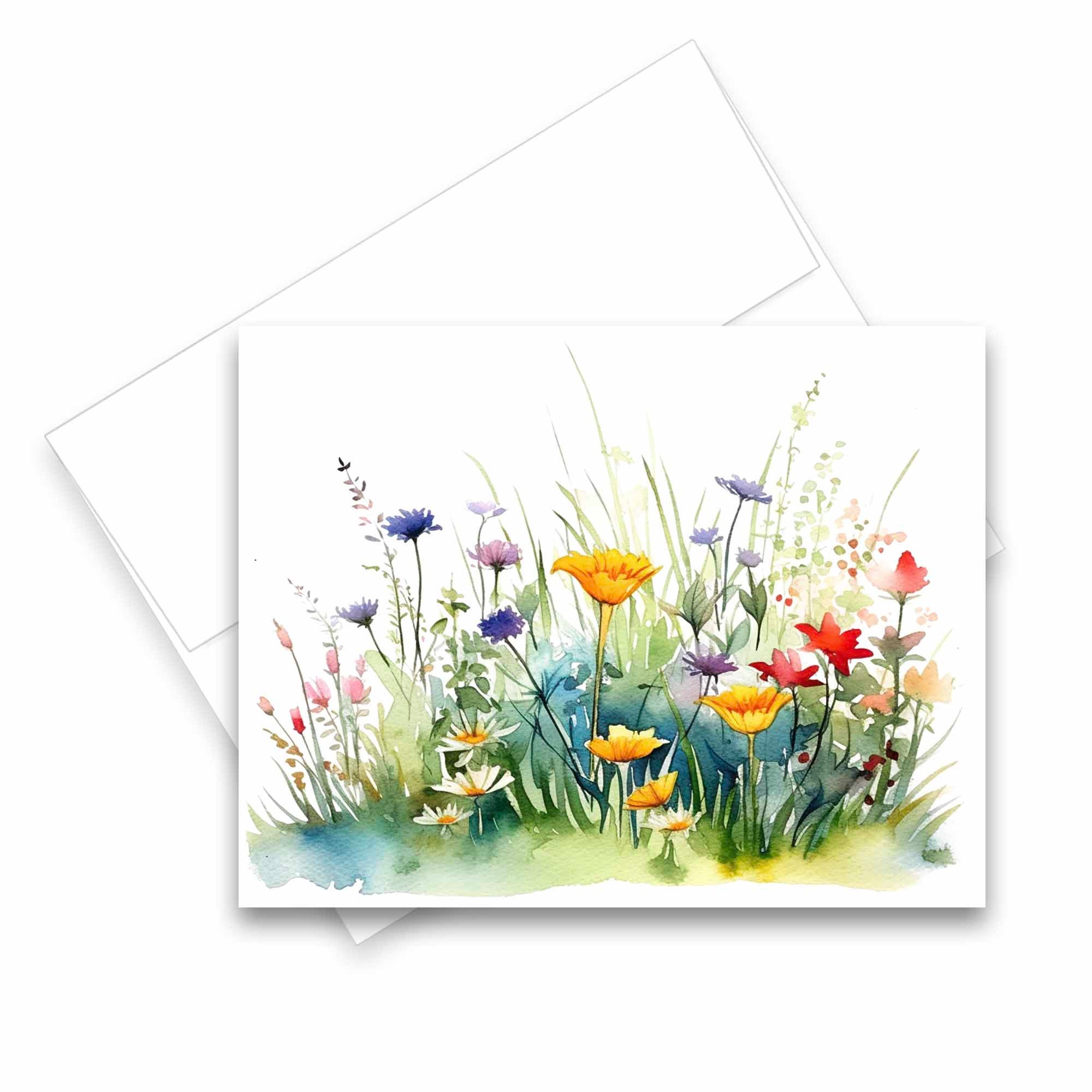 Note Card Flower Set Wild Flower Cards Note Card Pack - Etsy