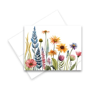 Note Card Flower Set, Wild Flower Cards, Note Card Pack, Assorted Cards ...