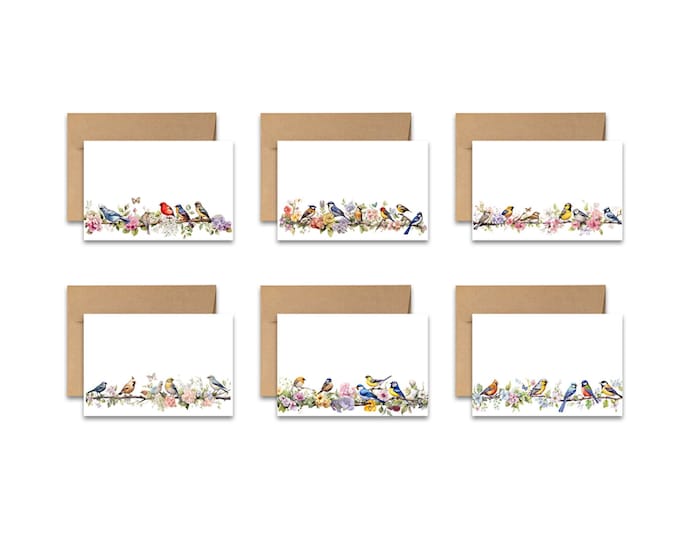 10 Assorted Blank Notecards Pack Set 4 X 5.12 Inch With Envelopes 10 Designs, 1 Each FANCY ...