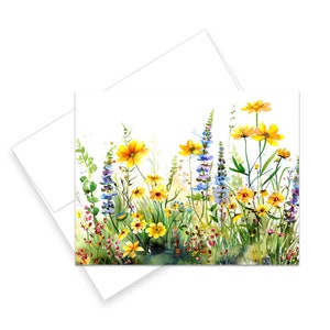 Yellow Wildflower Greeting Cards, Blank Cards With Envelopes, All ...