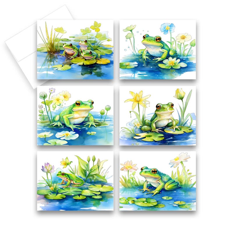 Frog Card - Etsy