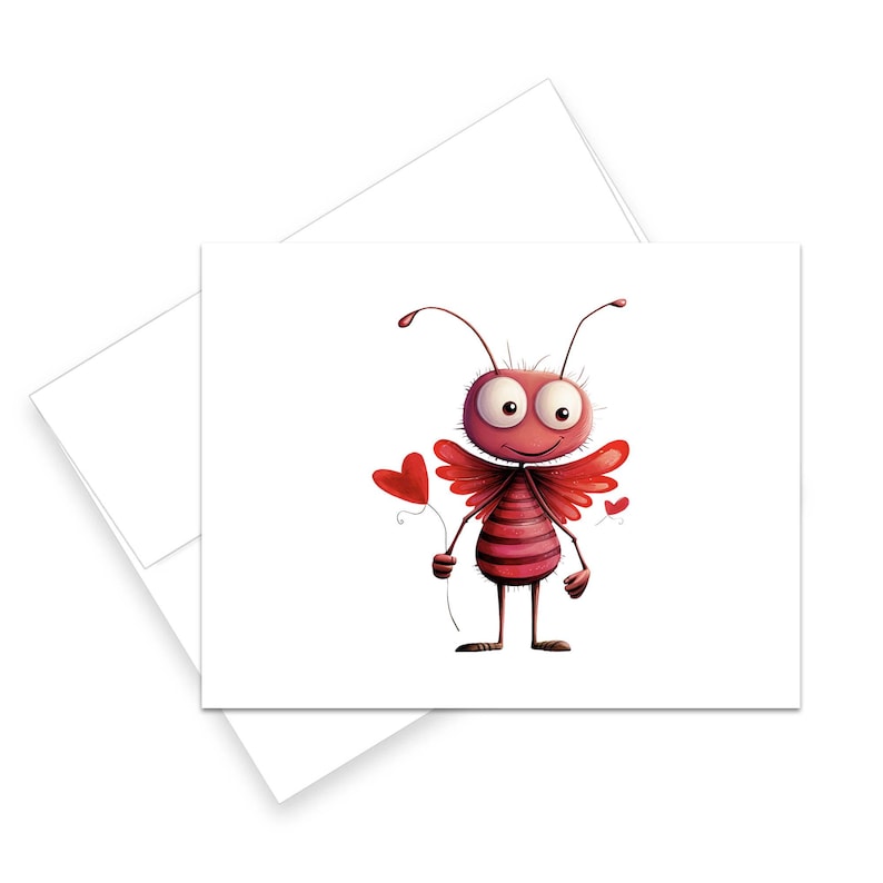 Love Bug Assorted Cards, Valentine Cards, Blank Inside, Valentine's Day ...