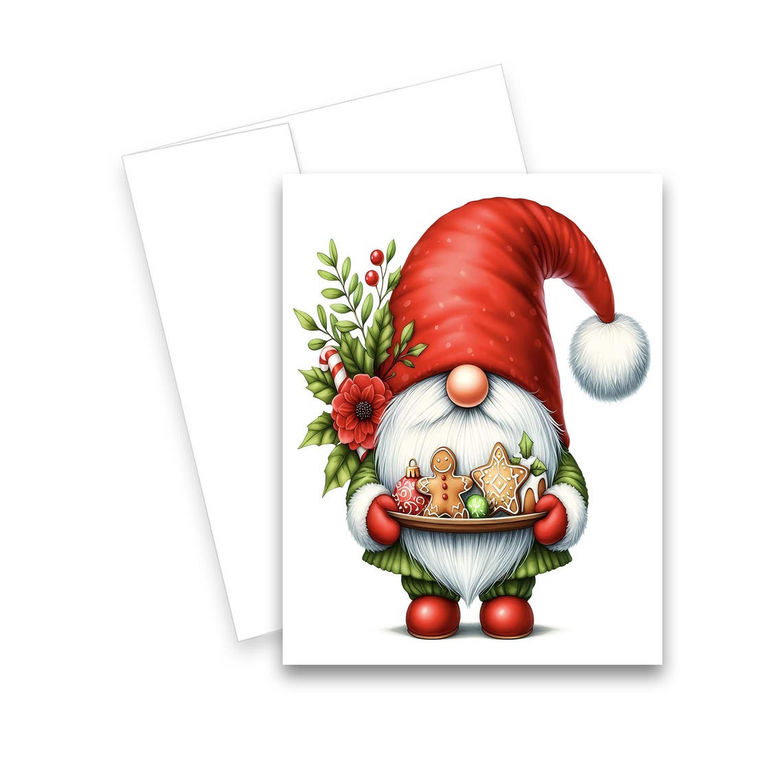 Christmas Gnome Greeting Cards, Note Card Set, Christmas Cards, Blank ...