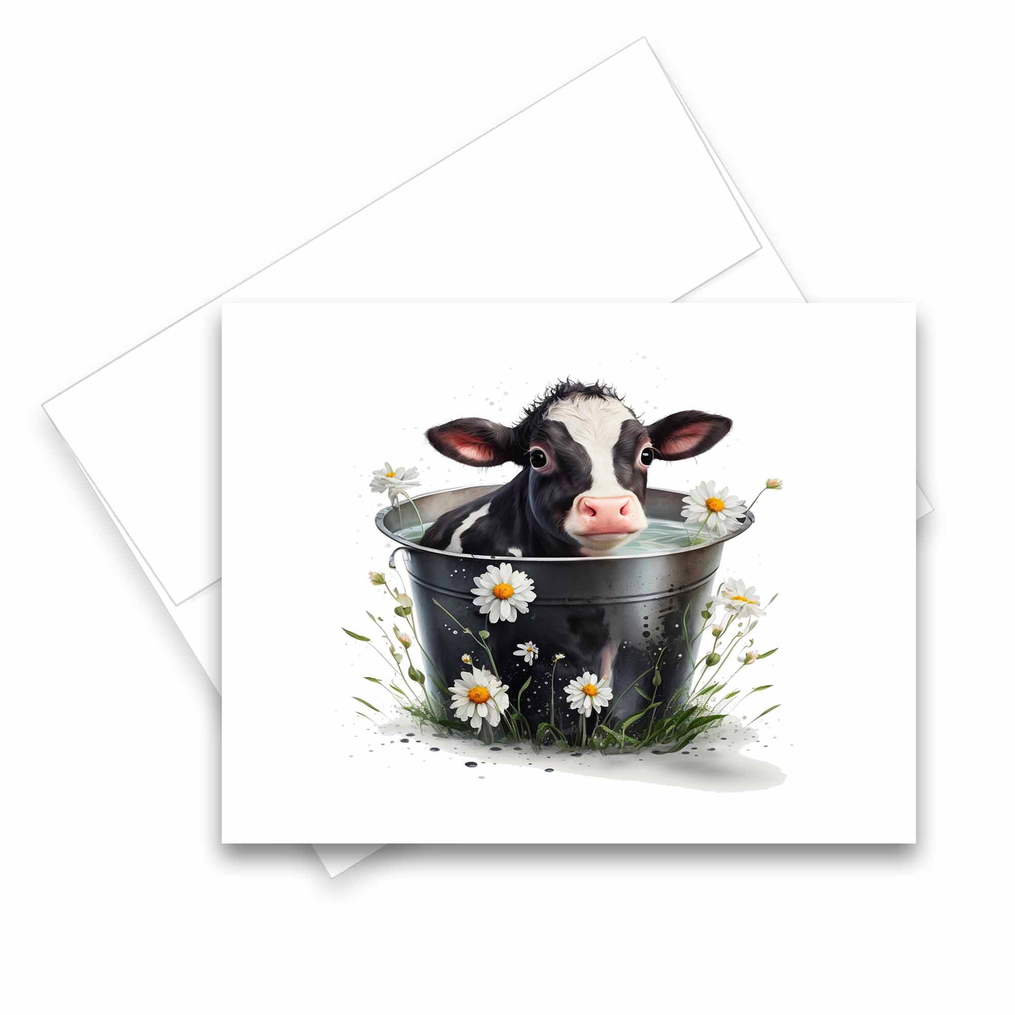 Assorted Greeting Cards Cute Cow Cards Stationery Cards - Etsy