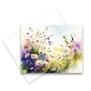 Notecard Set, Watercolor Wildflower Cards, Assorted Cards, Wild Flower ...
