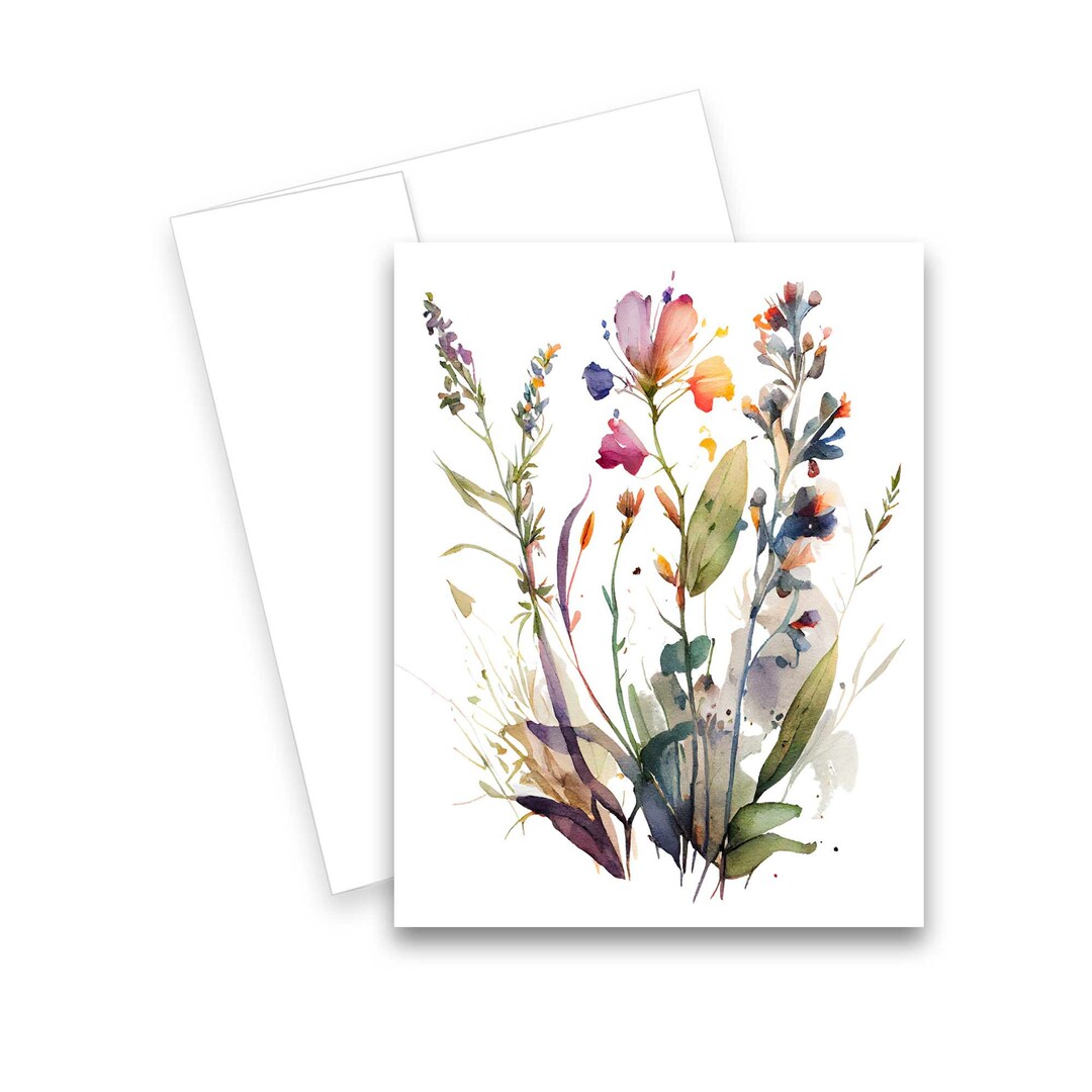 Greeting Card Set, Wildflower Cards, Blank Notecard Set, Card With ...