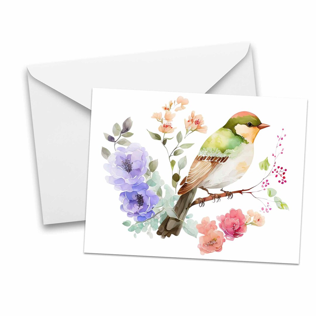 NOTECARDS, Watercolor Bird Greeting Cards - Stationery, Thank You Cards ...