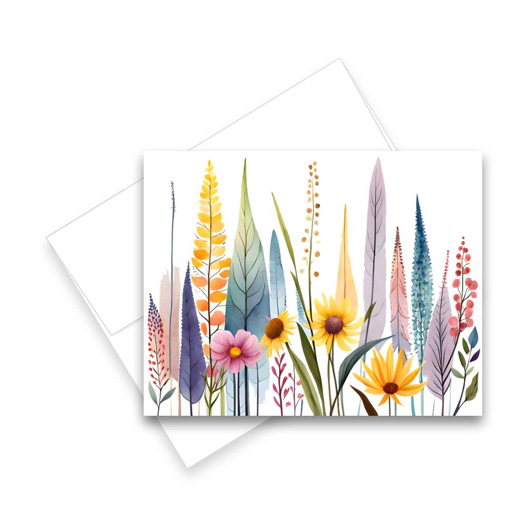 Wildflower Cards, Set of Blank Note Cards, All Occasion Cards, Greeting ...
