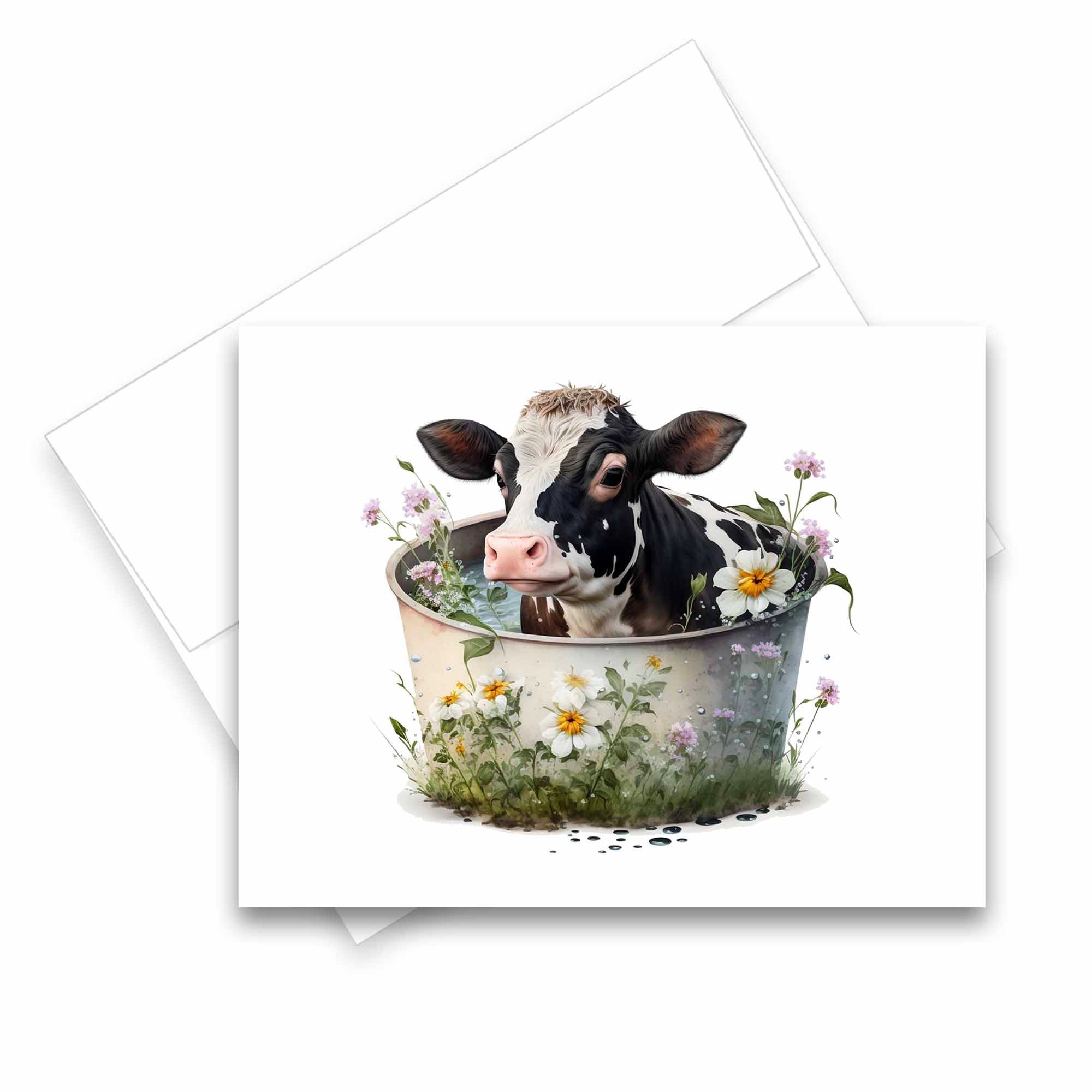 Assorted Greeting Cards Cute Cow Cards Stationery Cards - Etsy