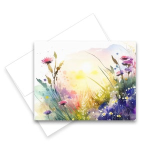 Notecard Set, Watercolor Wildflower Cards, Assorted Cards, Wild Flower ...