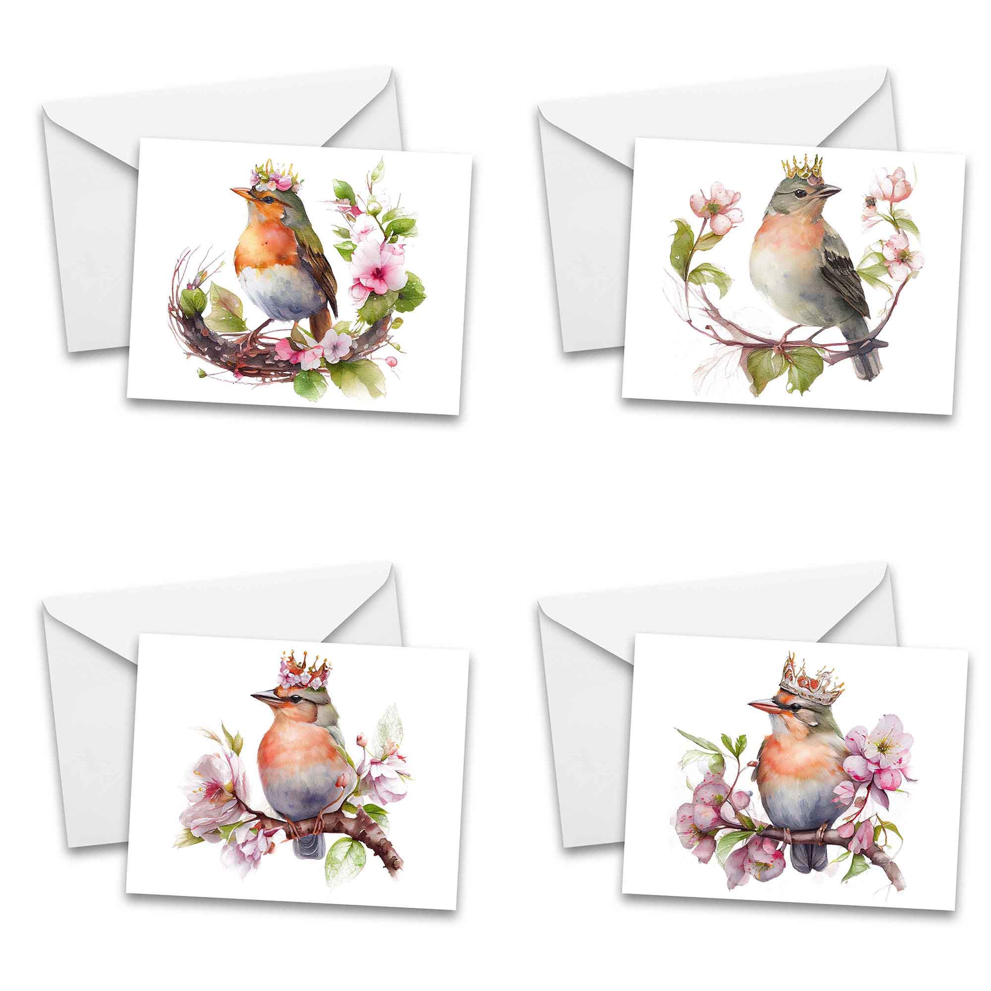 NOTECARDS Assorted Watercolor Birds Greeting Card Set - Etsy