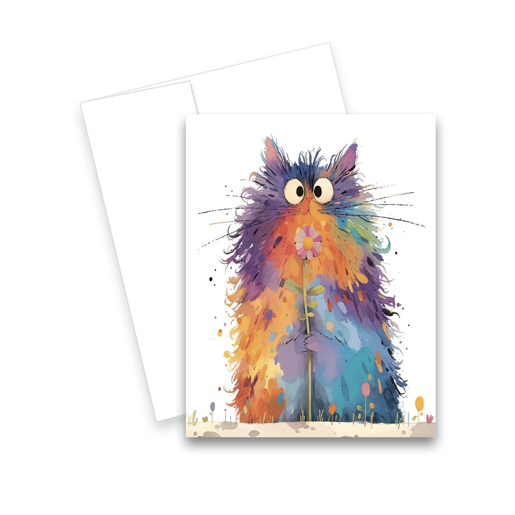 Assorted Greeting Cards, Cute Cat Cards, Set of 8, Blank Cards With ...