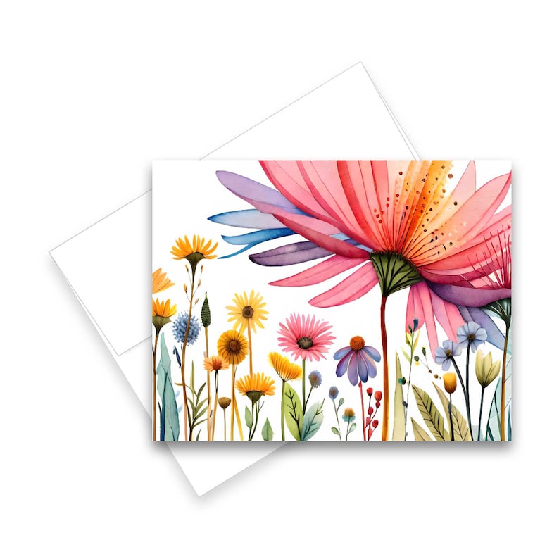 Note Card Flower Set, Wild Flower Cards, Note Card Pack, Assorted Cards ...