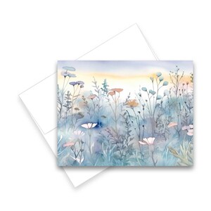 Watercolor Daisy Meadow Notecard Set, Assorted Cards, Daisy Flower Note ...