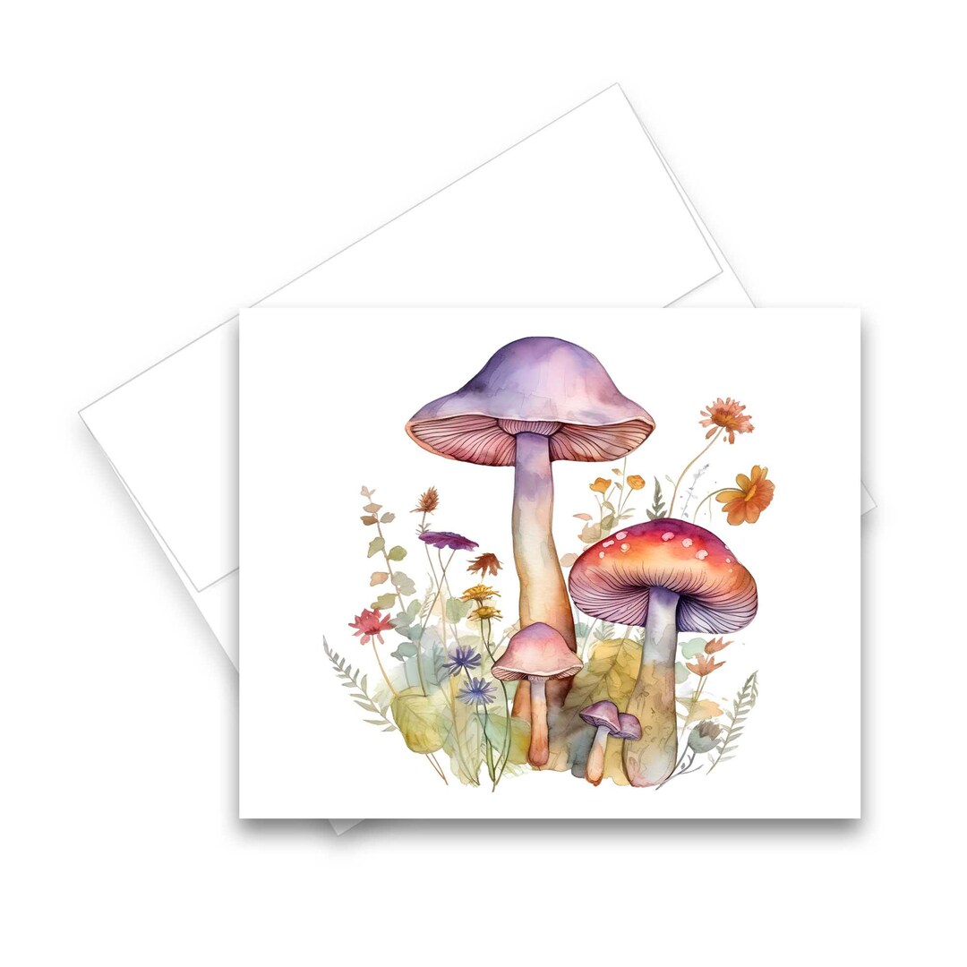 Mushroom Cards, Blank Note Cards, All Occasion Card, Greeting Cards ...