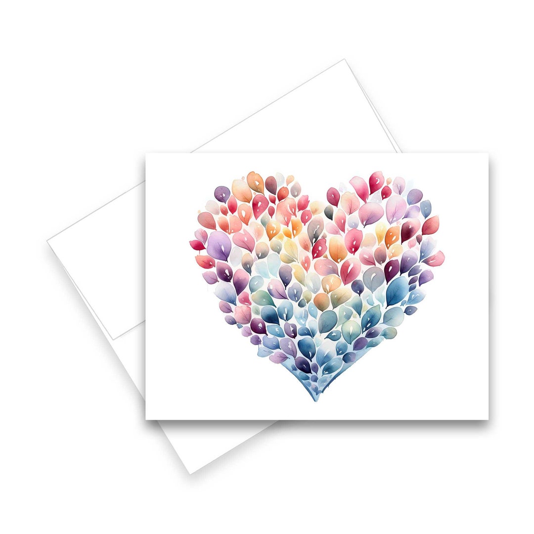 Valentine Card Set, Blank Note Card Set, Greeting Cards, Notecard Set ...