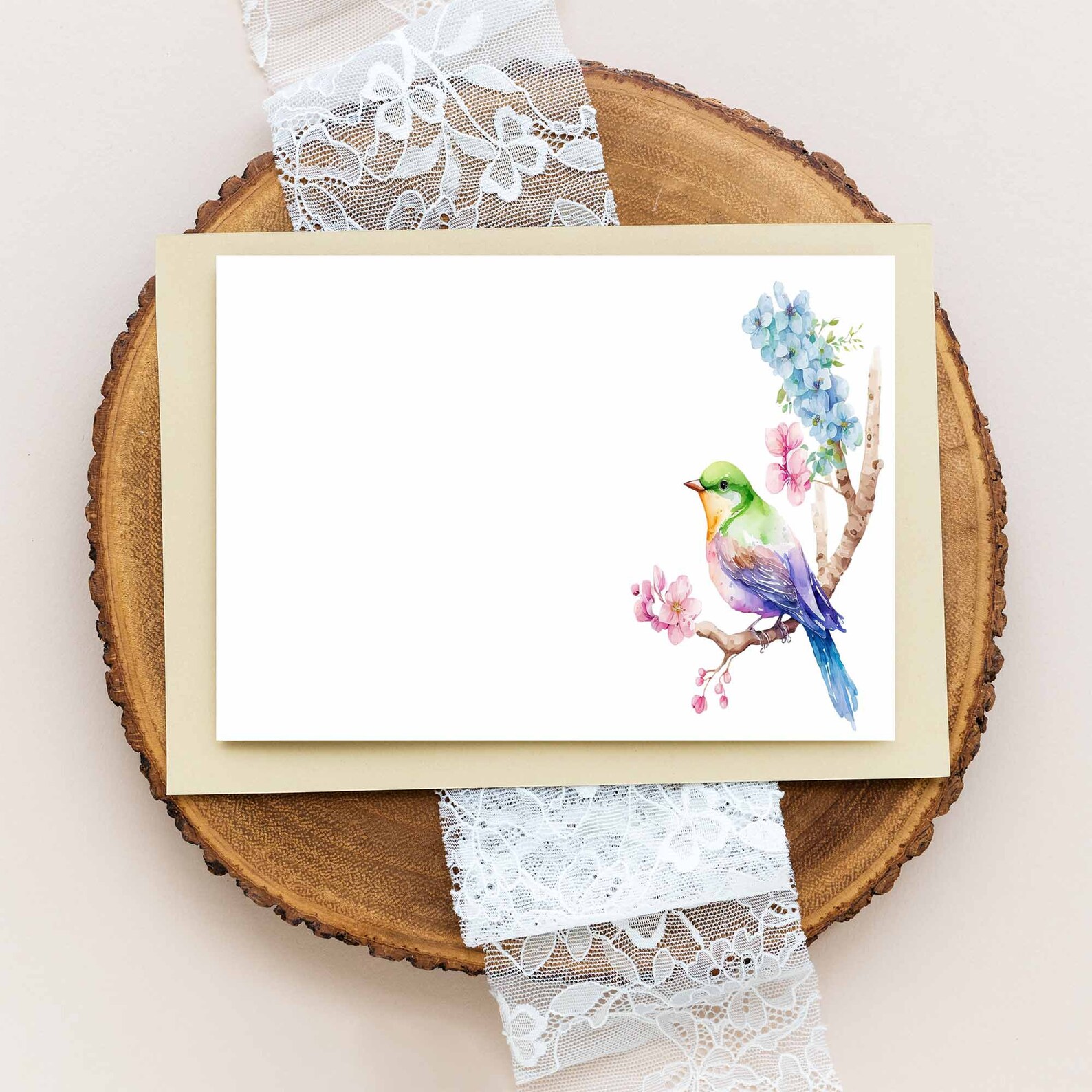 FLAT NOTECARDS Watercolor Bird Note Cards Gift Cards - Etsy