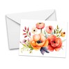 Note Card Set, Assorted Wild Flower Greeting Cards, Floral Stationery ...