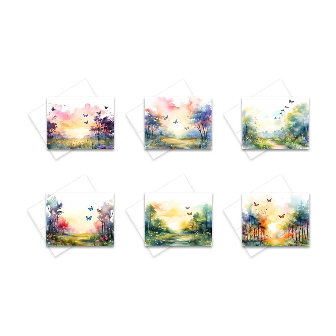 Forest Meadow Notecards, Wild Flower Cards, Greeting Card Assortment ...