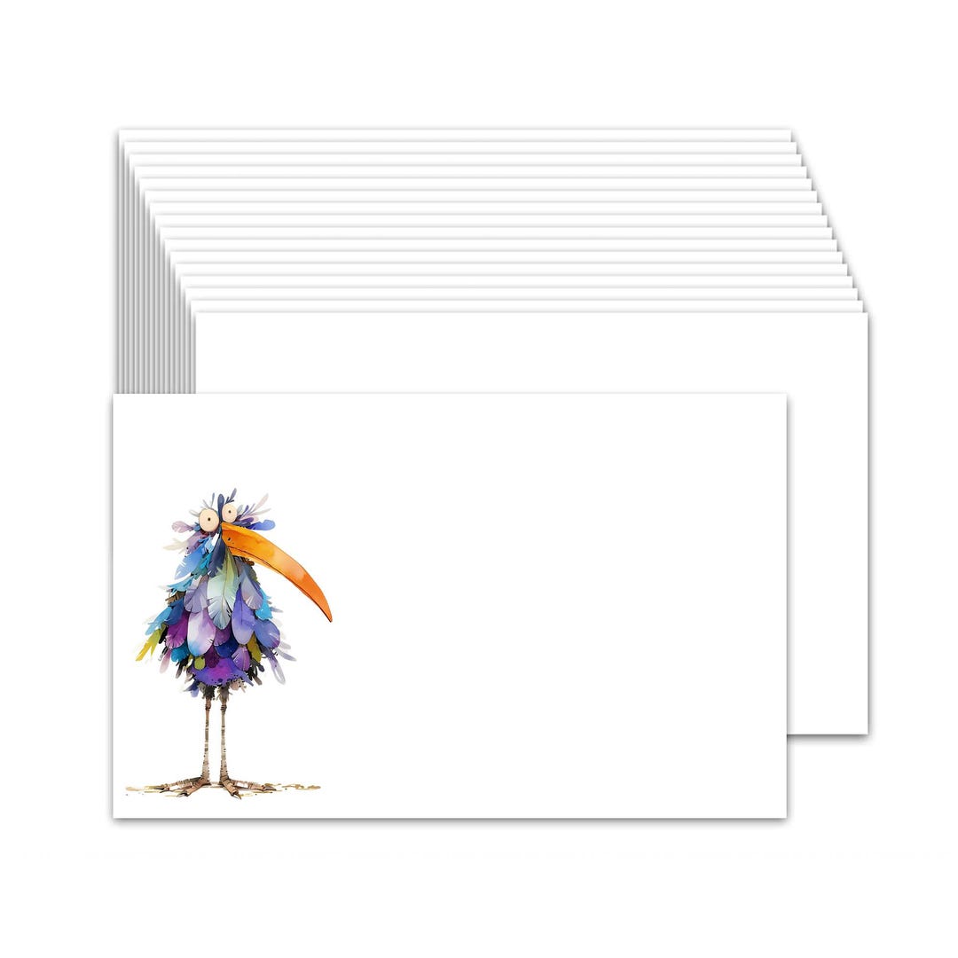 Funny Bird Index Cards, 4"x 6" Set of 25, School Supplies, Unique Index ...