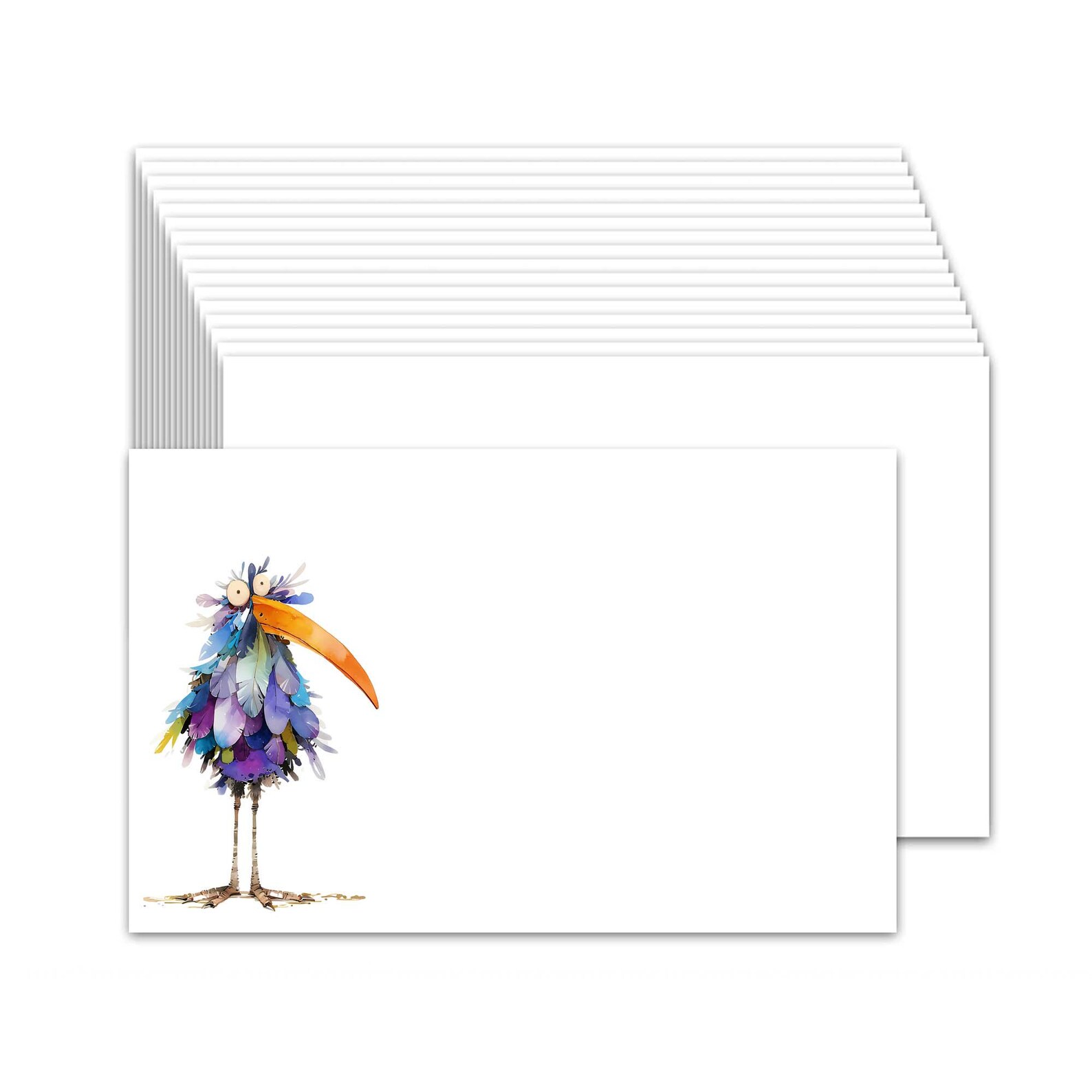 Funny Bird Index Cards, 4"x 6" Set of 25, School Supplies, Unique Index ...
