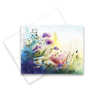 Notecard Set, Watercolor Wildflower Cards, Assorted Cards, Wild Flower ...